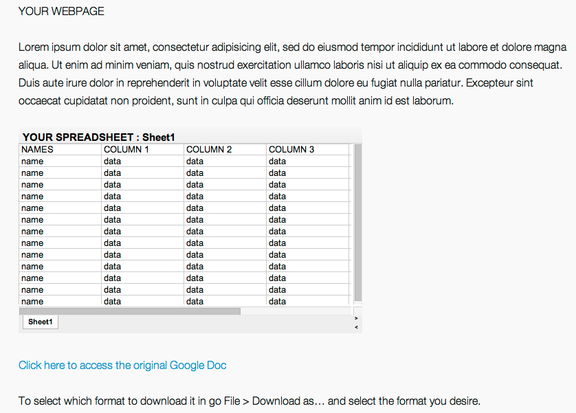 Incorporare un Google Sheet nel tuo sito web | by Matteo Tempestini ...