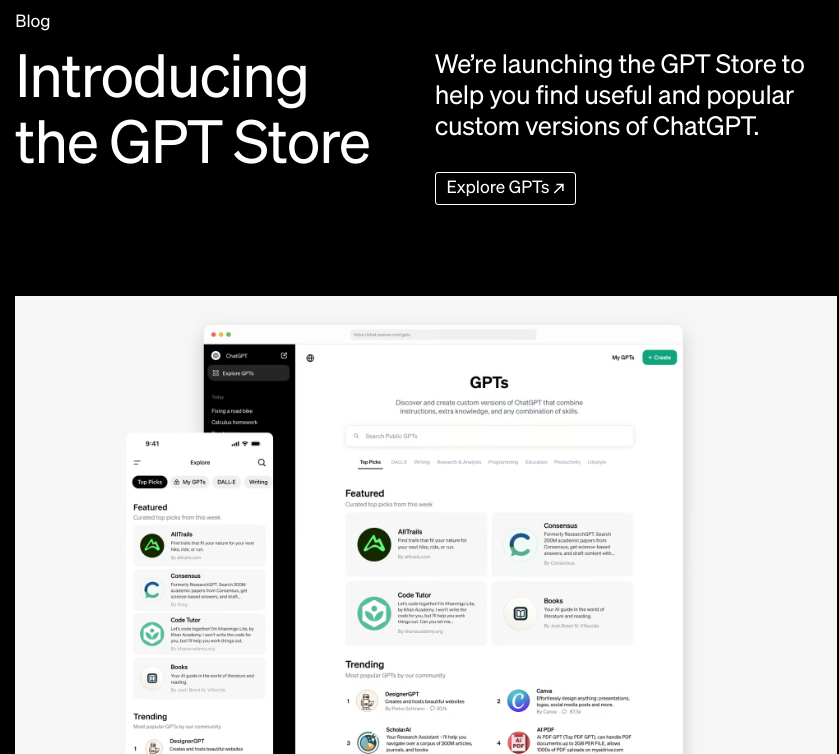 GPT Store // custom GPTs, GPT=ChatGPT+custom DATA! | by sbagency | Medium