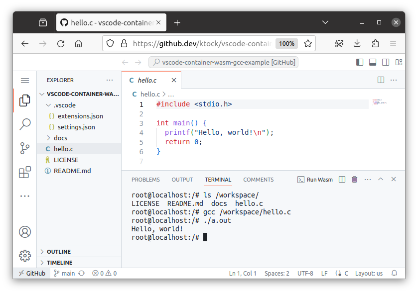 vscode-container-wasm: An Extension of VSCode on Browser for Running Containers Within Your ...