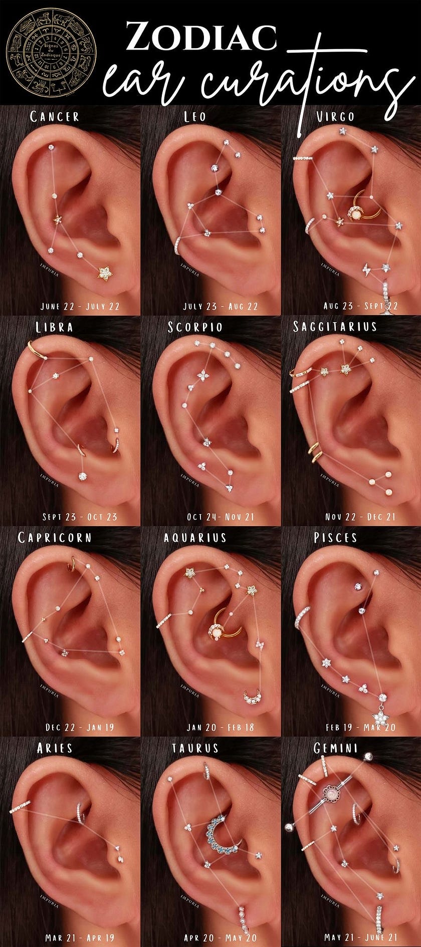 The Prettiest Constellation Piercing Combos that Make Us Want Another ...