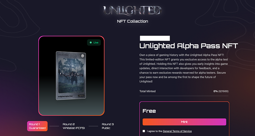 Unlighted Alpha NFT Pass Set to Launch on September 10th | PlayToEarn