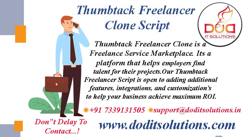 Thumbtack Freelancer Clone Script — DOD IT SOLUTIONS | by Dodreadymadeclonescript | Medium