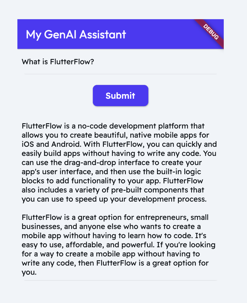 Develop a FlutterFlow App powered by Vertex AI PaLM 2 Integration | by Romin Irani | Google ...