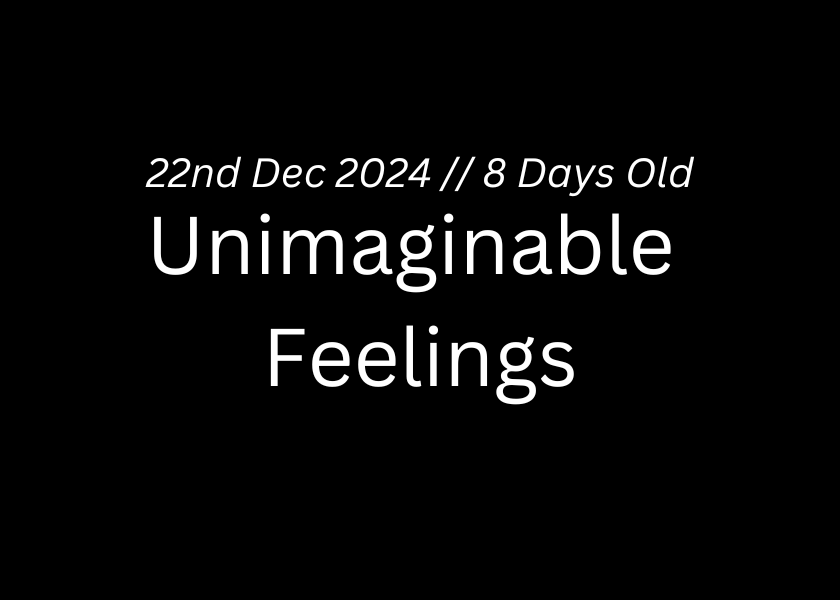 Unimaginable Feelings. 22nd of December 2024 // 8 Days Old | by Letters to Jack | Jan, 2025 | Medium
