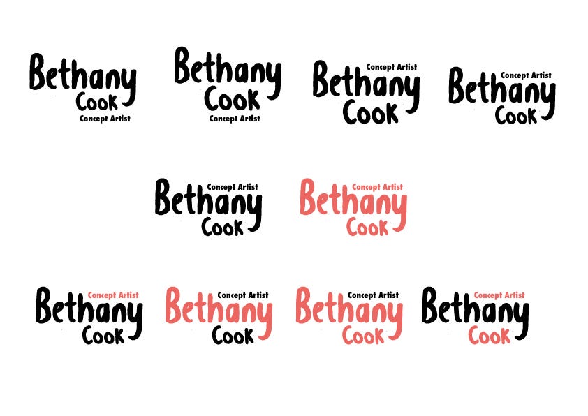 Logo & Branding: Continued. After initially exploring the use of… | by Bethany Cook | Medium