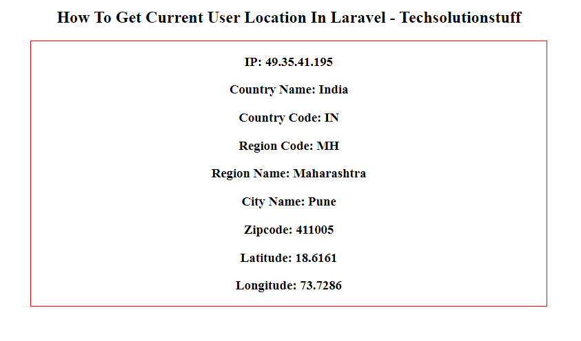 Laravel 9 Get Current User Location Using IP Address | Medium