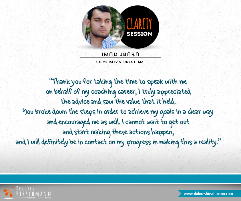Testimonial. Imad Jbara, University Student, MA… | by Dolores G ...