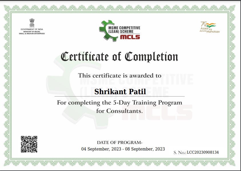 CE Shreekant Patil: Empowering Indian Startups and MSMEs with Quality-driven Guidance as QCI ...