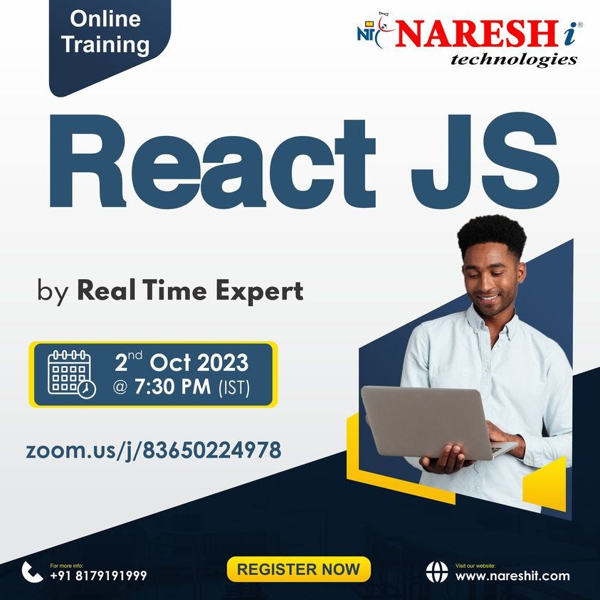 👉Attend Free Demo On React JS by Mr. Real Time Expert. - Techprasanna - Medium