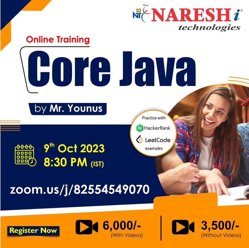 👉Attend Free Demo On Core Java by Mr. Younus. - Techprasanna - Medium