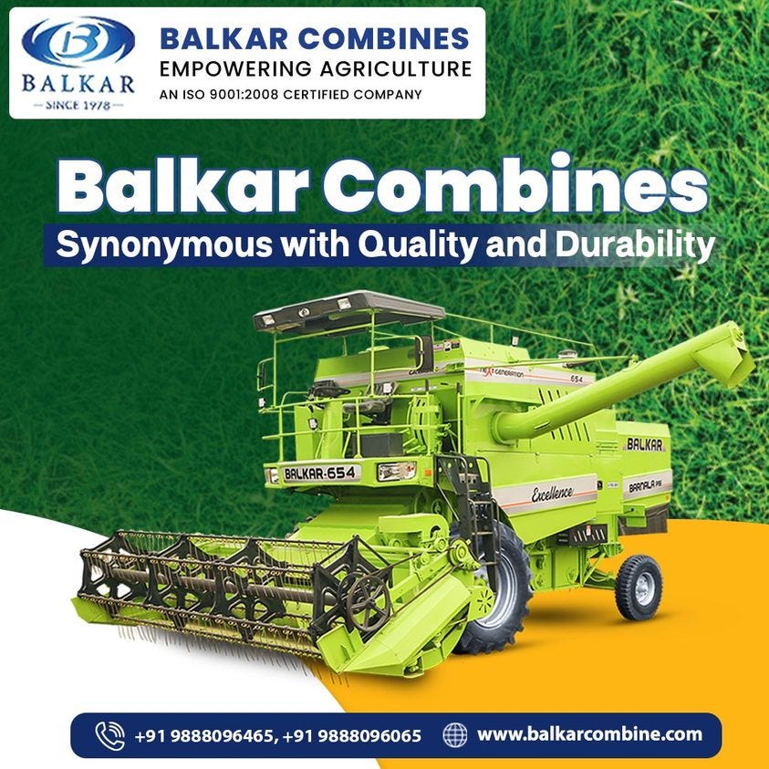 Make an Enquiry with Largest Combine Harvester Manufacturer — Balkar ...