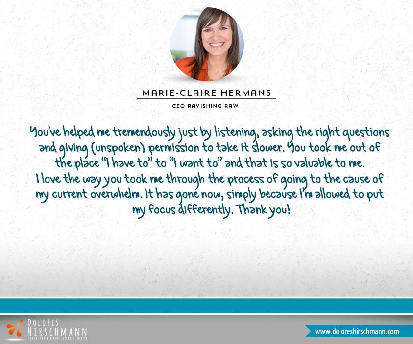 Testimonial. Marie-Claire-Hermans, CEO Ravishing Raw… | by Dolores G ...