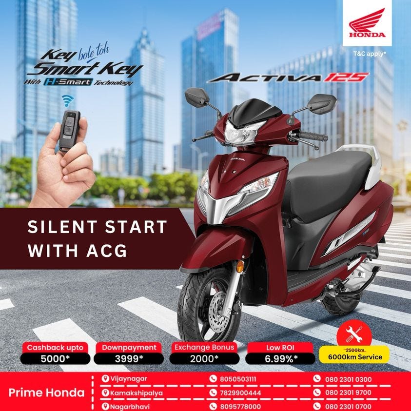 Embrace Silence and Power: Honda Activa 125’s ACG Technology Delivers Effortless Rides and ...