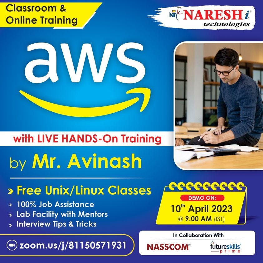 👉Attend Free Demo On AWS by Mr. Avinash. NareshIT-2023. - Prasanna ...