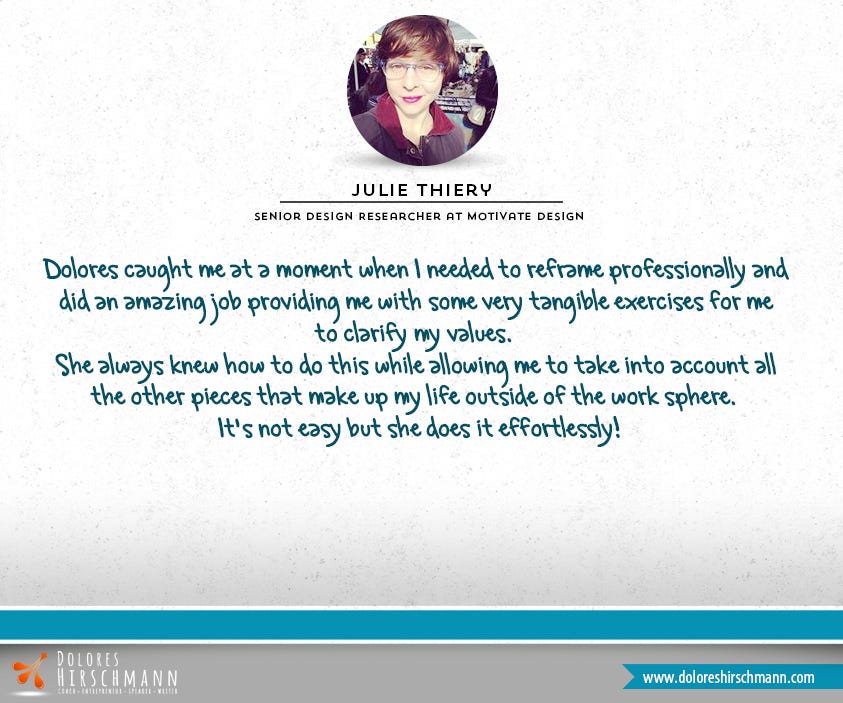 Testimonial. Julie Thiery, Senior Design Researcher… | by Dolores G ...