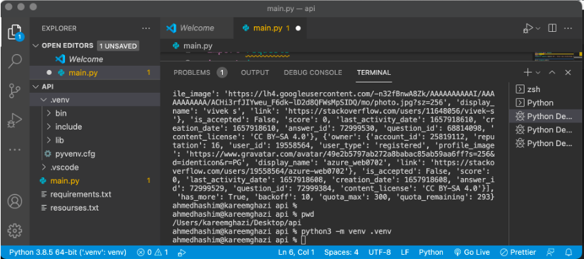 Build an API using Flask python framework | by kareem Ghazi | Medium