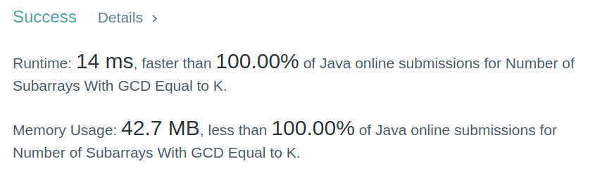 Leetcode 解題紀錄 2447 Number Of Subarrays With Gcd Equal To K Kevin