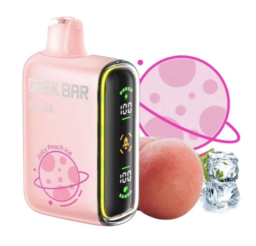 Discover the Sensational Juicy Peach Ice Geek Bar Pulse 15000 Puffs ...
