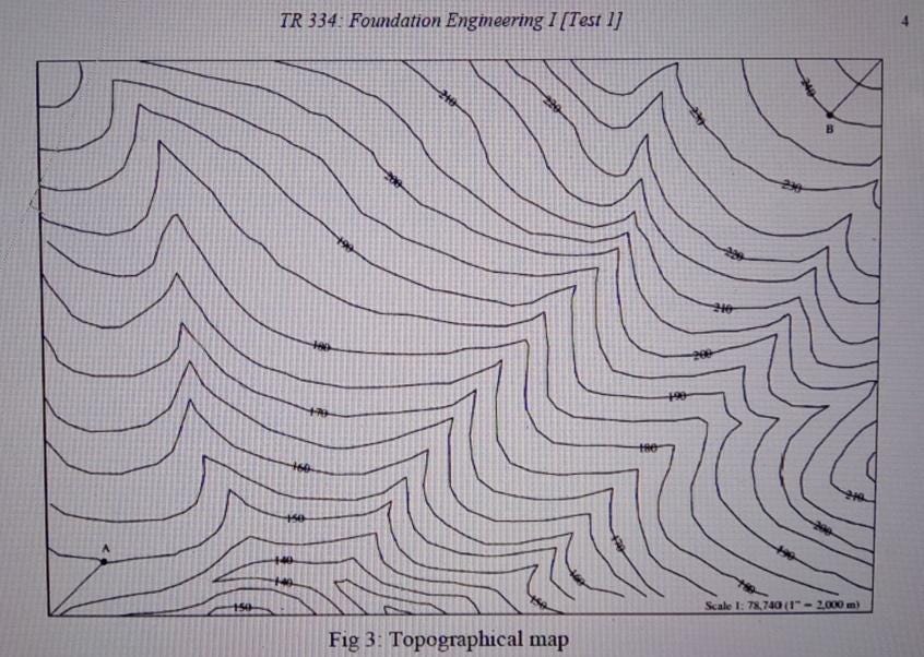 Design a horizontal alignment for a freight railway to connect points A ...