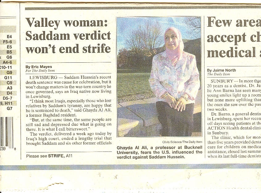 Ghayda Al Ali Valley Woman: Saddam’s verdict won’t end strife By Eric ...