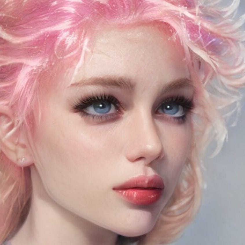 Pink Crypto Girl #1 — Crypto Girls Faces | OpenSea #NFTgirl #GirlNFT # ...