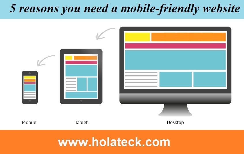 5 reasons you need a mobile-friendly website design | by Holateck services | Medium