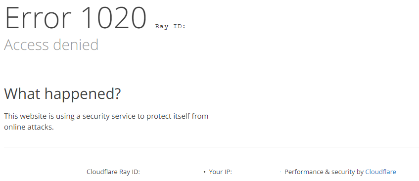 How to Get Around Error 1020: Access Denied | Medium