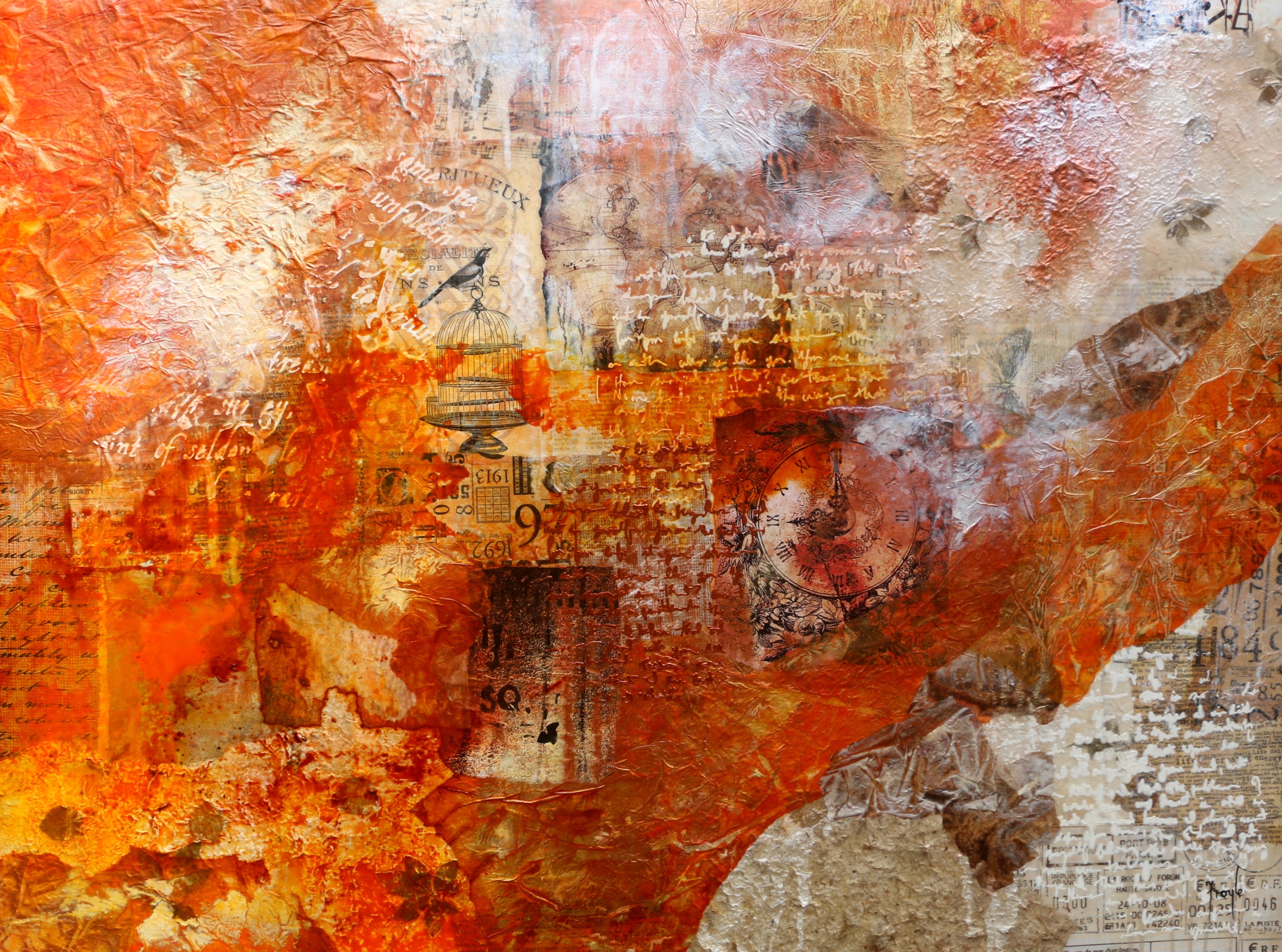 Mixed Media Collage Abstract