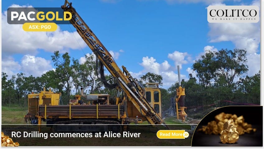 📢 PACGOLD (ASX: PGO) RESTARTS DRILLING AT ALICE RIVER GOLD PROJECT — 10 ...