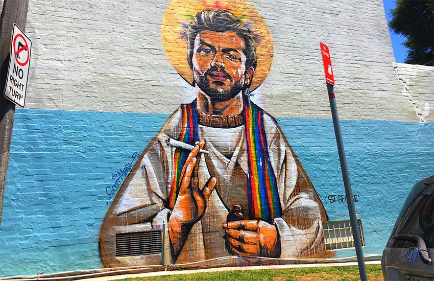Mural of George Michael vandalized with eggs and homophobic graffiti ...