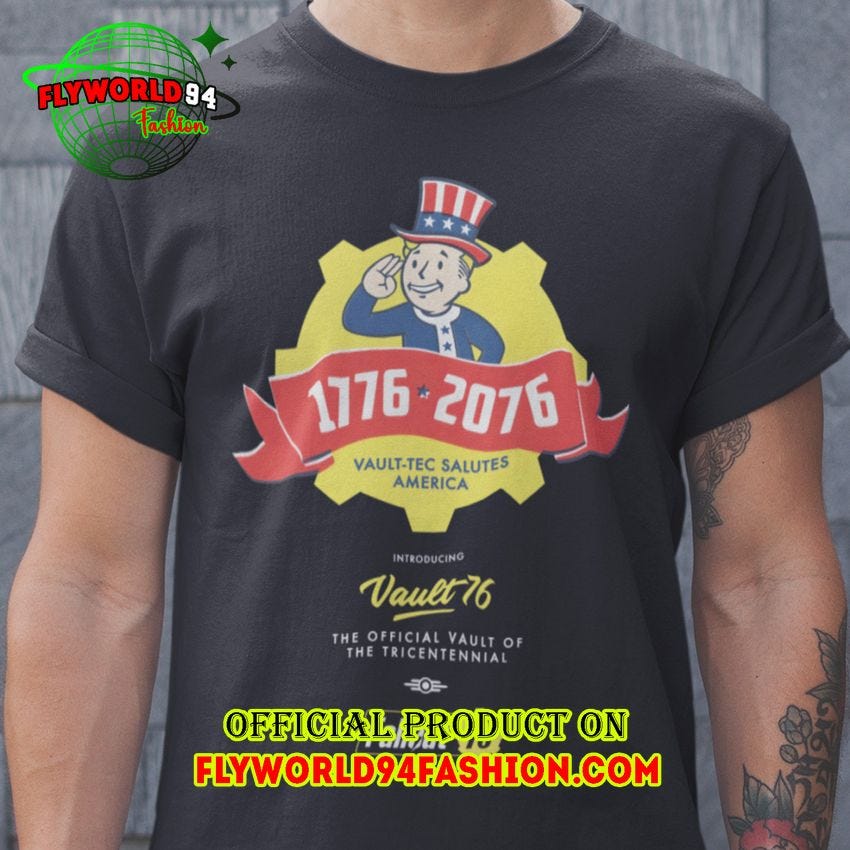 Represent Vault 76 with Pride: Fallout Vault 76 Unisex Classic Tee ...