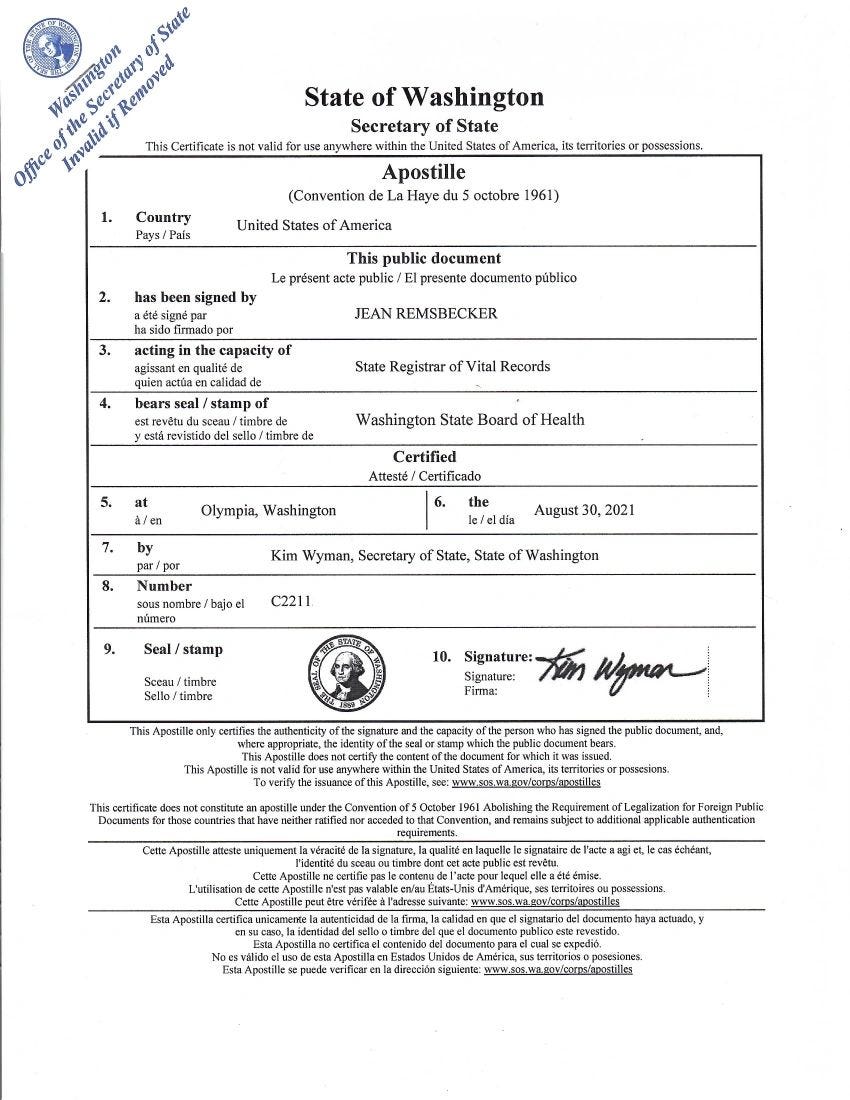 Apostilles for Any State - Mercedes Elizabeth Dent - Medium