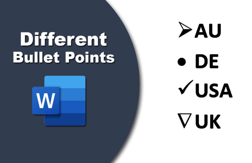 How to add different Bullet point in Microsoft word - Shapon Shekh - Medium