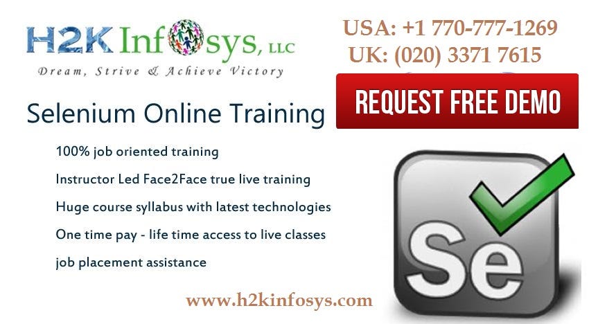 Selenium Online Training and Placement Assistance | by ITCourses H2K ...