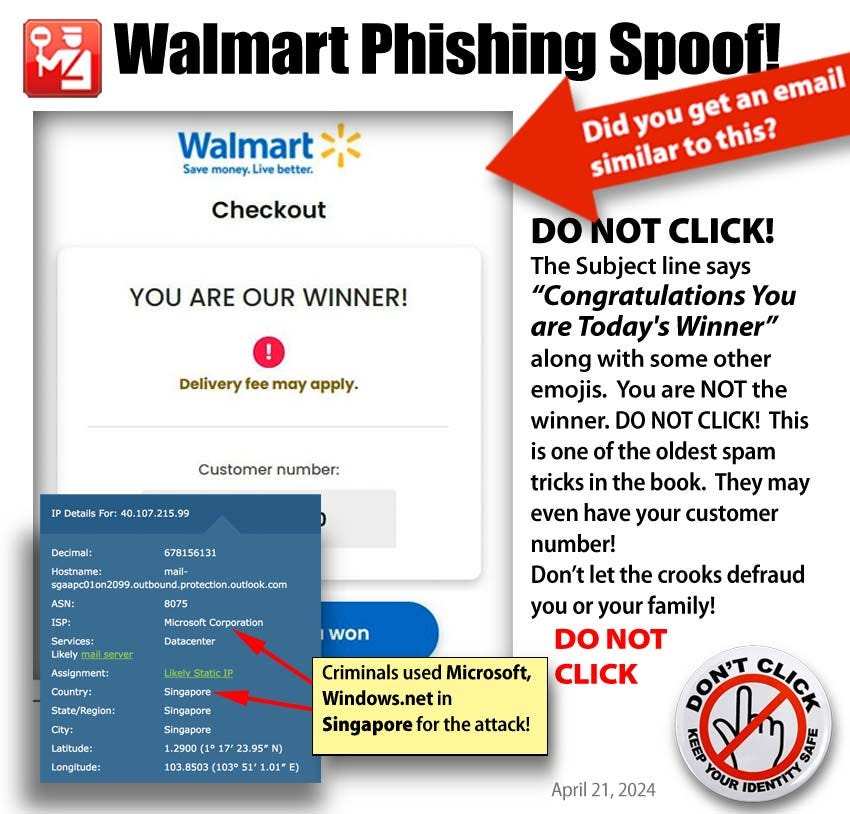 Yes, it’s another Phishing email spoofing Walmart | by SafeNetting ...
