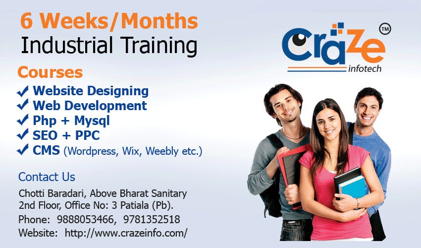 6 Weeks/Months industrial training by craze info | by craze info | Medium