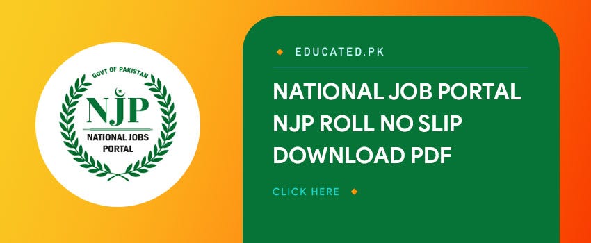 National Job Portal NJP Roll No Slip DownloadNJP Roll No Slip 2024 ...