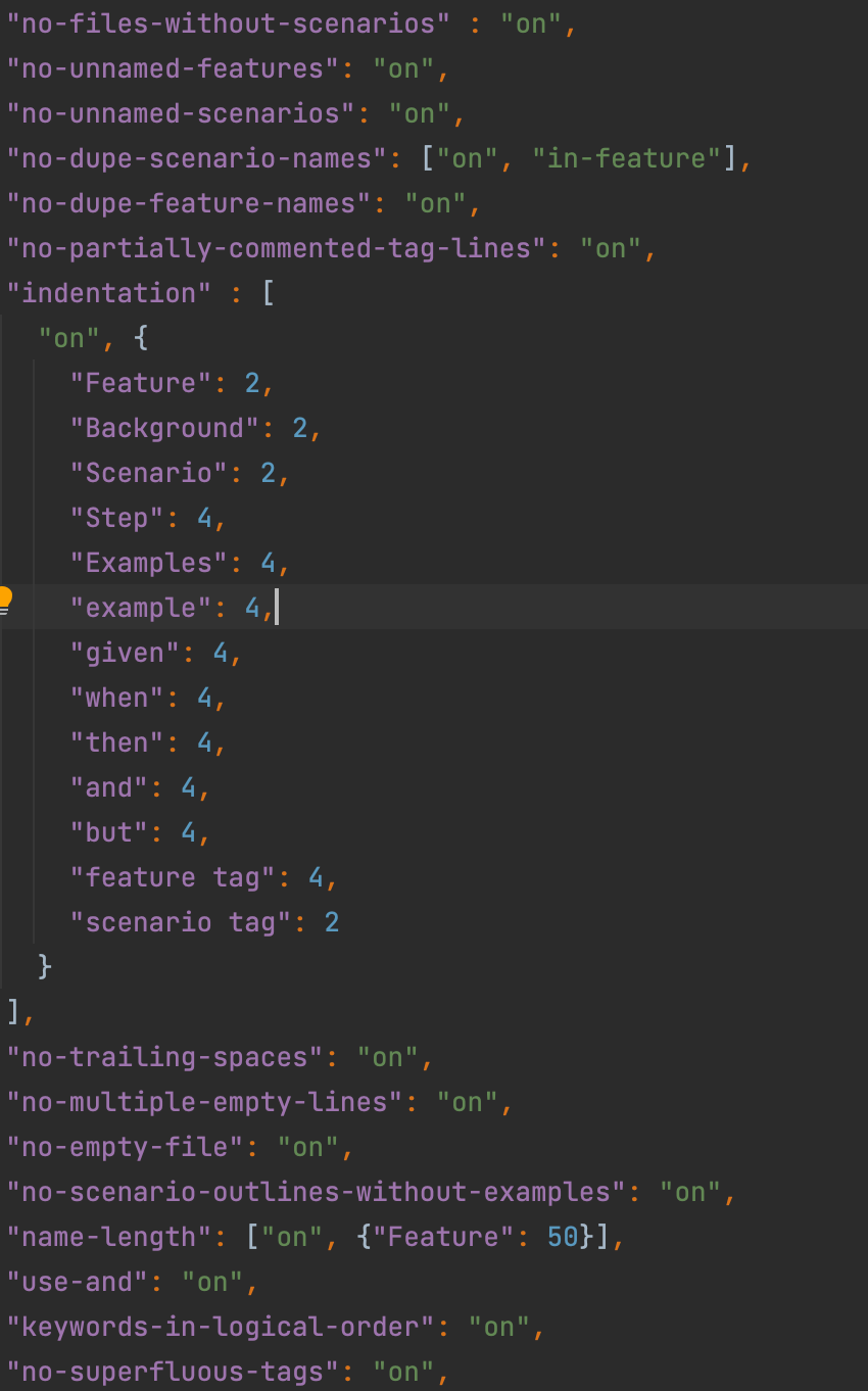 .Gherkin Lintrc file Rules And their meaning Following rules can be ...