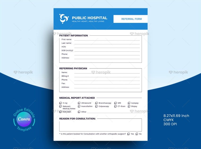 Medical Referral Form Template for Recommendations - Heropik - Medium