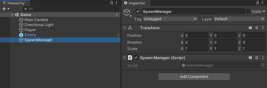15-Using Coroutine to Set Up a Spawn Manager | by YShu | Unity2D Game-Galaxy Shooter Dev Log ...