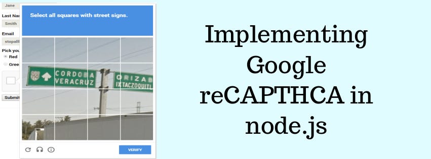Implementing Google reCAPTCHA in Node.js Application | by Pankaj Kumar | Medium