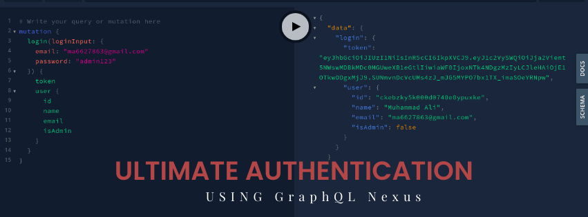 Ultimate Authentication using GraphQL Nexus | by Muhammad Ali | JavaScript in Plain English