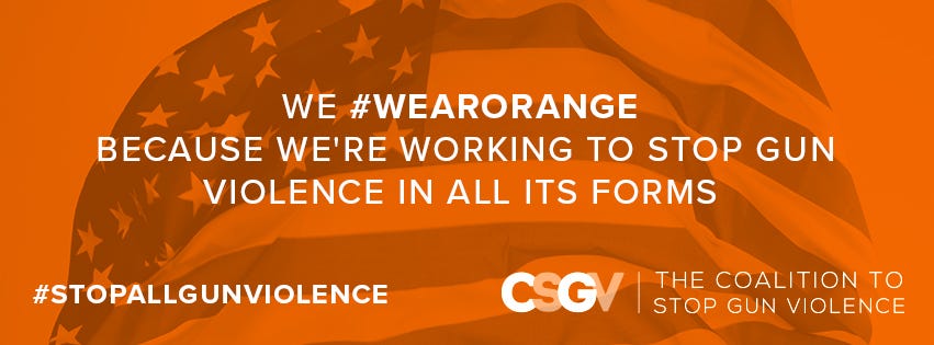 On Wear Orange Day, we must focus on gun violence in all its forms | by ...