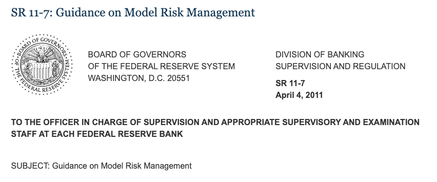 📋 SR 11–7 Guidelines on Model Risk Management | by Prateek Yadav | Medium