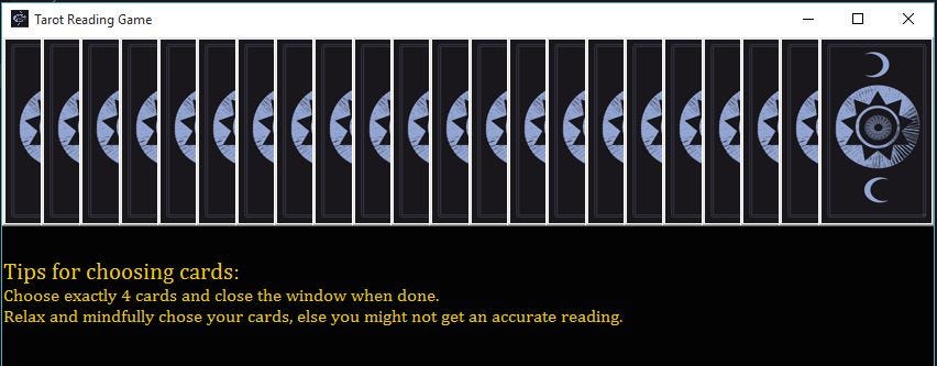 Coding my first project: Tarot Card Game | by Prashansa | Medium