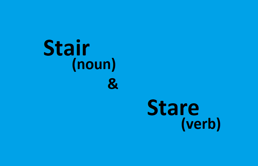 Homophones — Stair and Stare | GetDifferences - GetDifferences - Medium