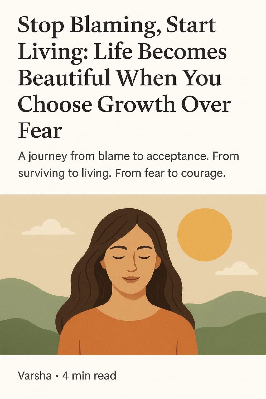 🌿 Stop Blaming, Start Living: Life Becomes Beautiful When You Choose ...