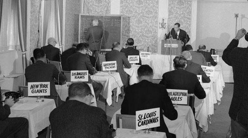 Here Is a Cool Picture From The 1964 NFL Draft | by Next Impulse Sports ...