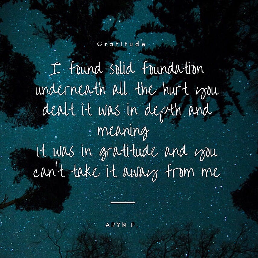 Gratitude. and that’s it isn’t it? | by Aryn P. Noire | Medium