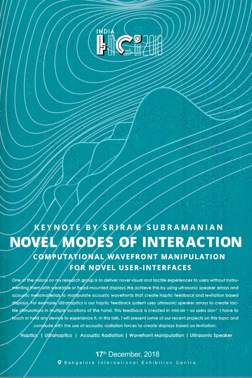 Computational Wavefront Manipulation for Novel User-Interfaces — Sriram ...